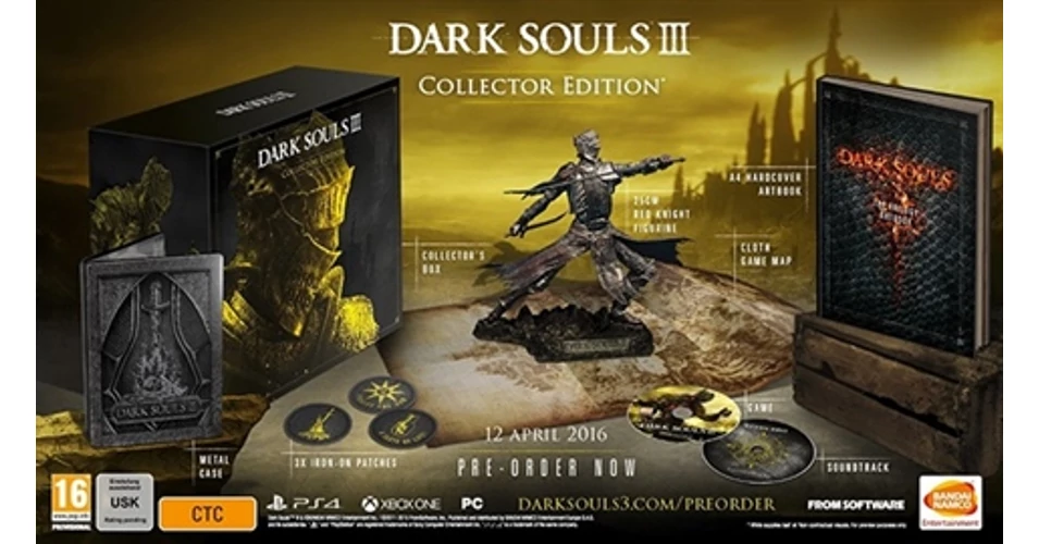 Dark Souls III: Collector's Ed. w/Figurine, Artbook, Patches, Map & OST ...